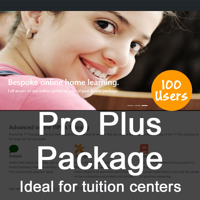 11 Plus Portal - 100 User Package - QE Tutor 11 Plus